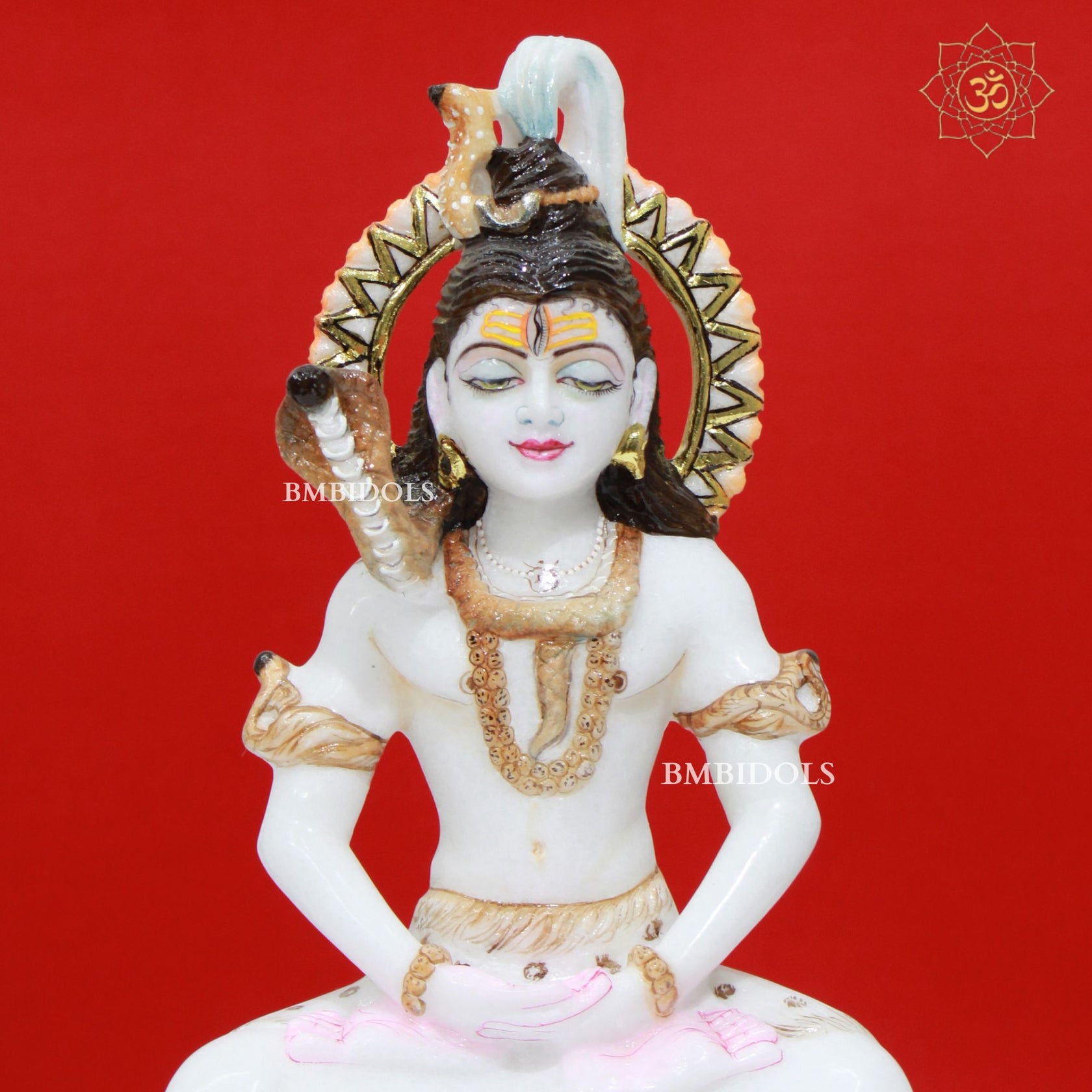 Marble Mahadev (Shiva) Statue in Meditation Posture in 12inches – BMBIDOLS