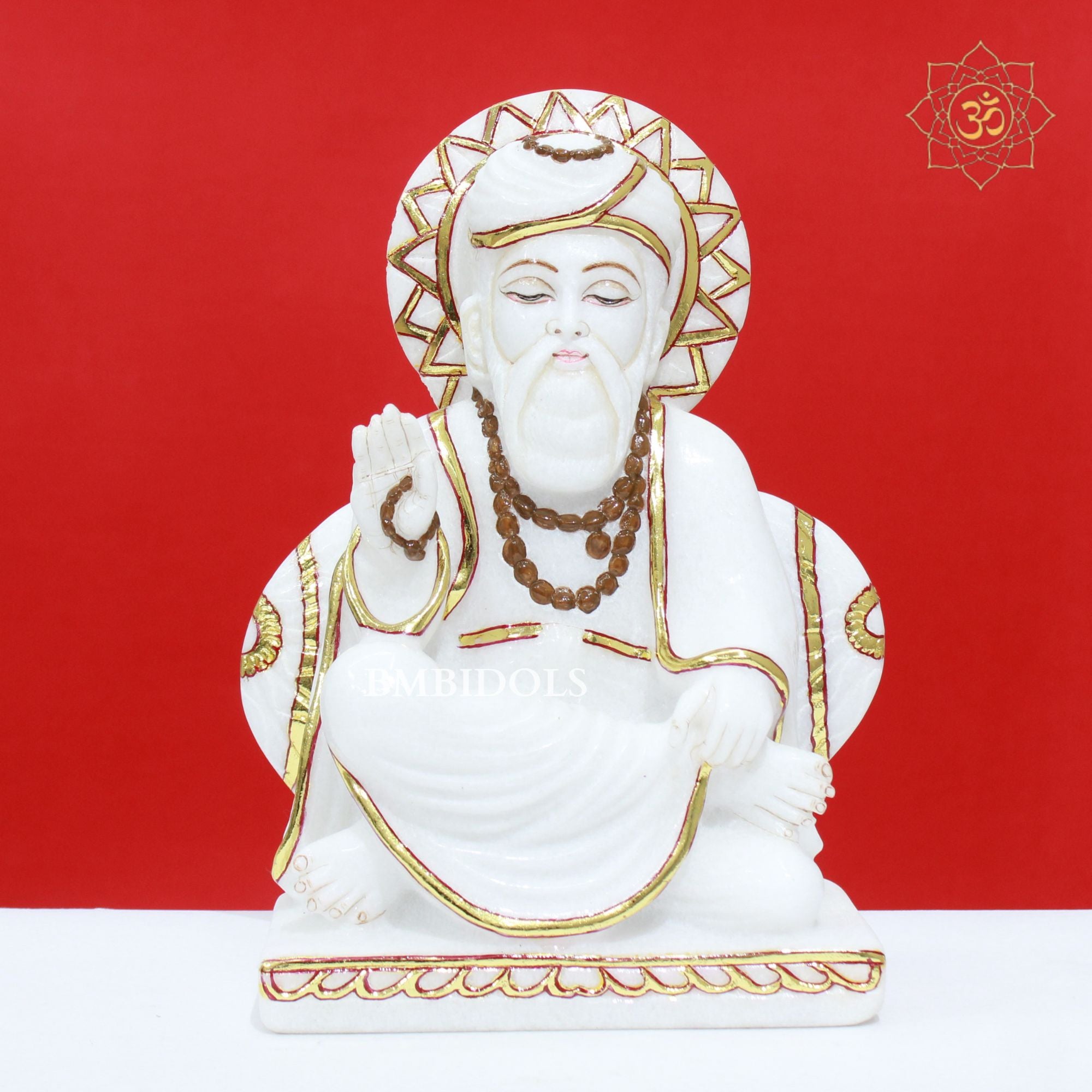 White Marble Guru Nanak Dev Murti made in 12inches – BMBIDOLS