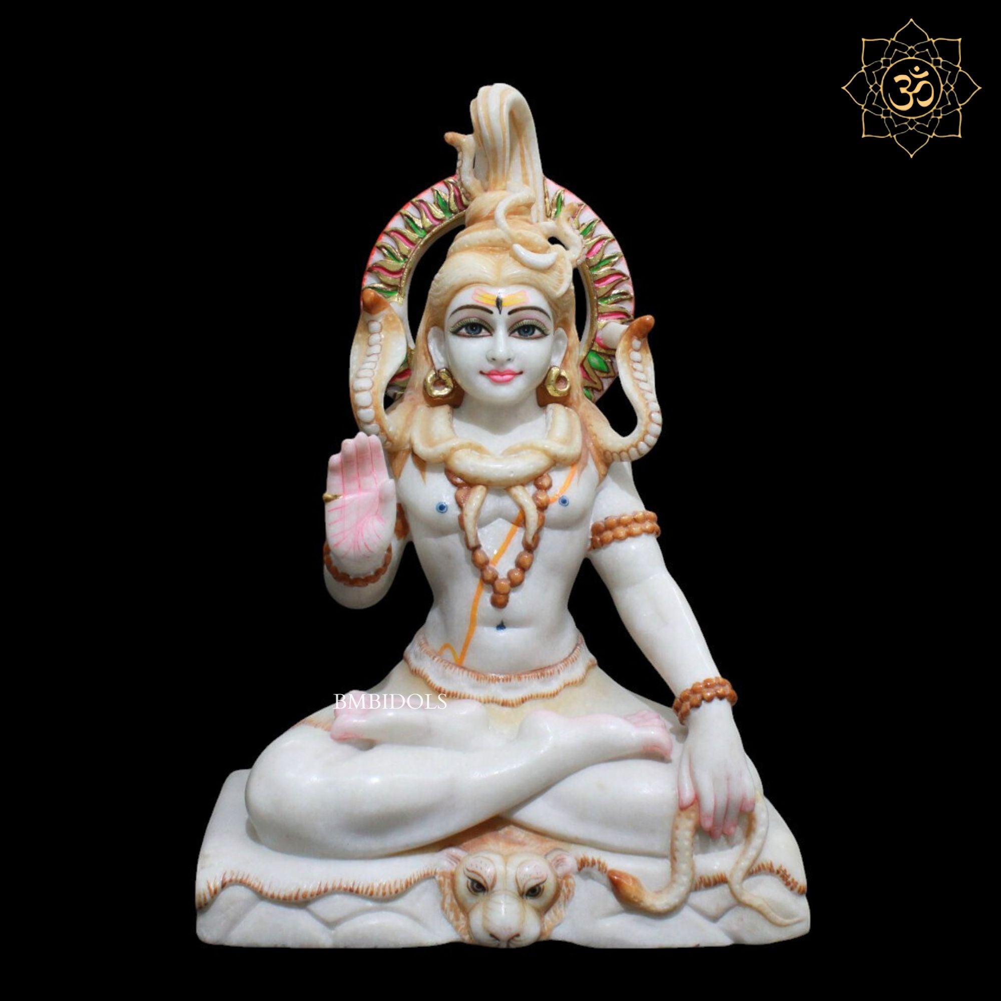 Shiva Marble Statue for Homes and Temples in 15inches in Makrana Marbl ...