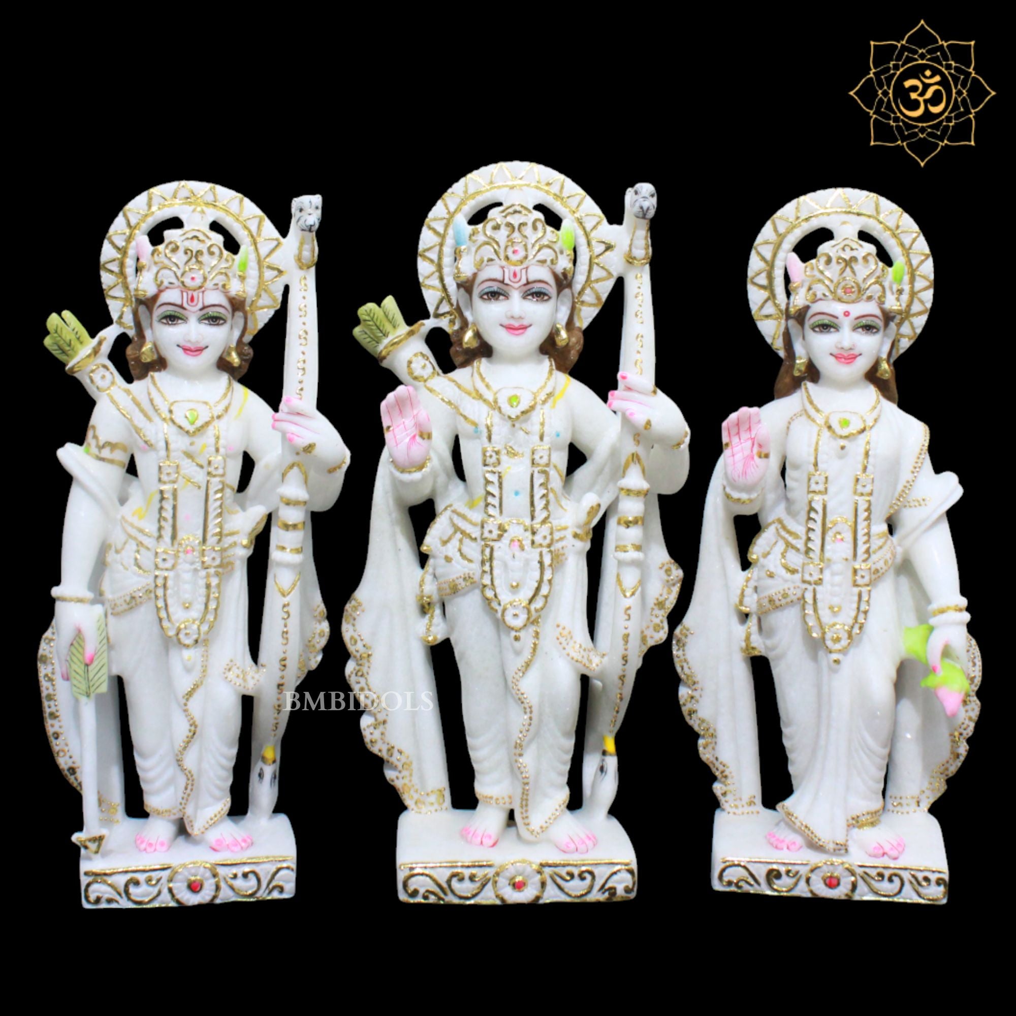 Ram Darbar Marble Murti for Homes and Temples in 18inches – BMBIDOLS