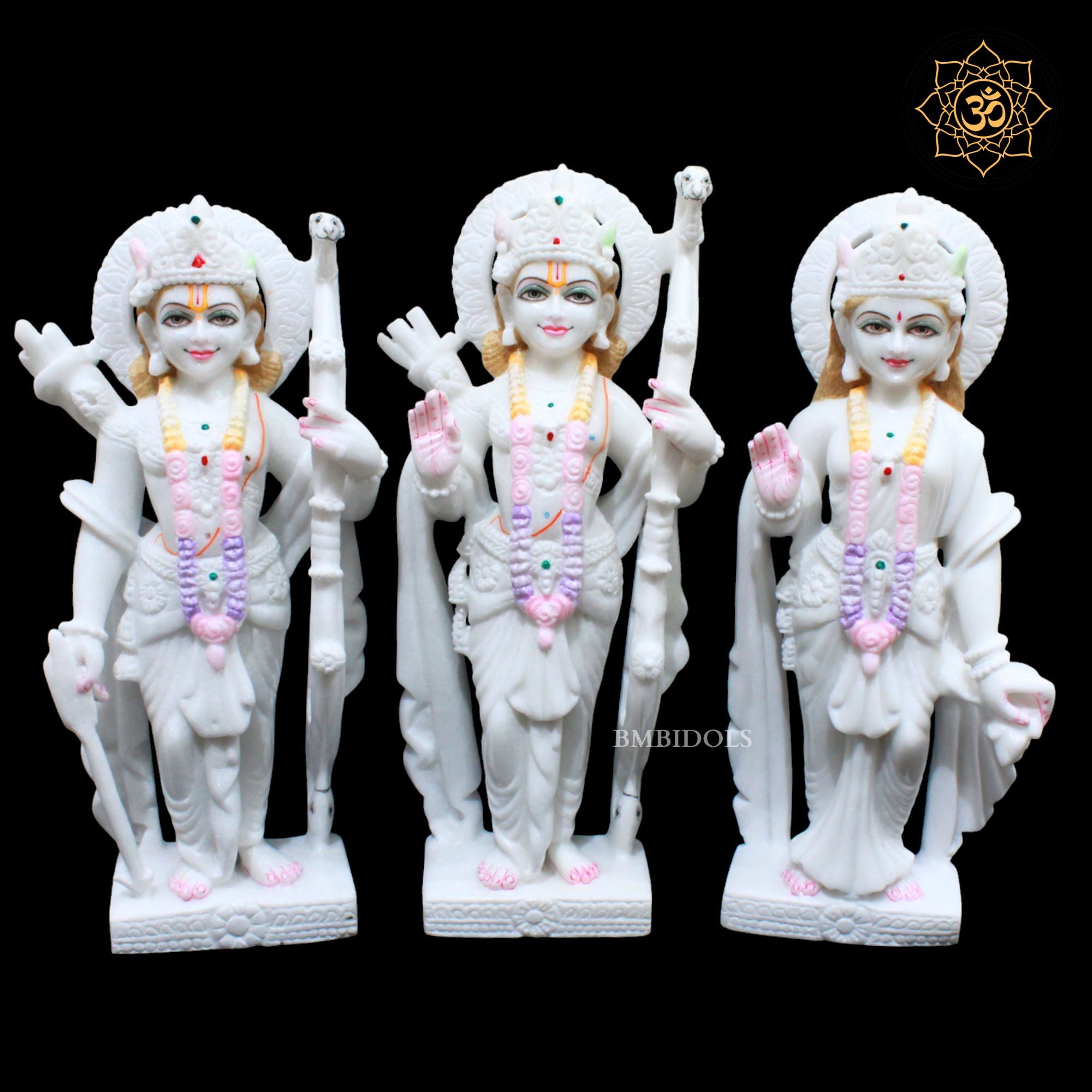 18inch Marble Ram Darbar Statue in Makrana Marble for Homes and Temple ...