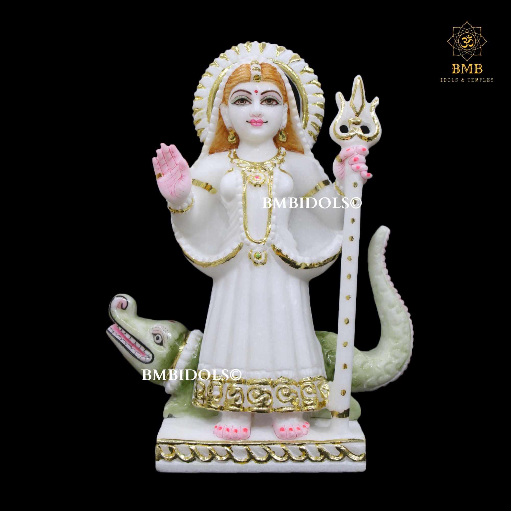 Marble Khodiyar Maa Murti made in Makrana Marble in 12inches – BMBIDOLS