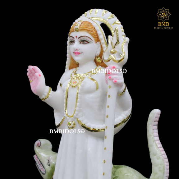 Marble Khodiyar Maa Murti made in Makrana Marble in 12inches – BMBIDOLS
