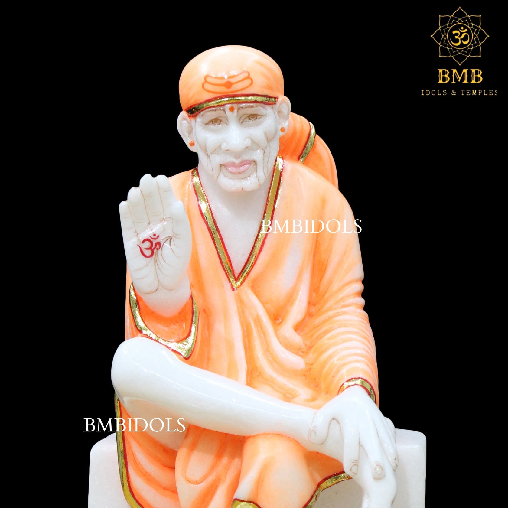 Sai Baba Marble Statue in 12inches for Homes and Temples – BMBIDOLS