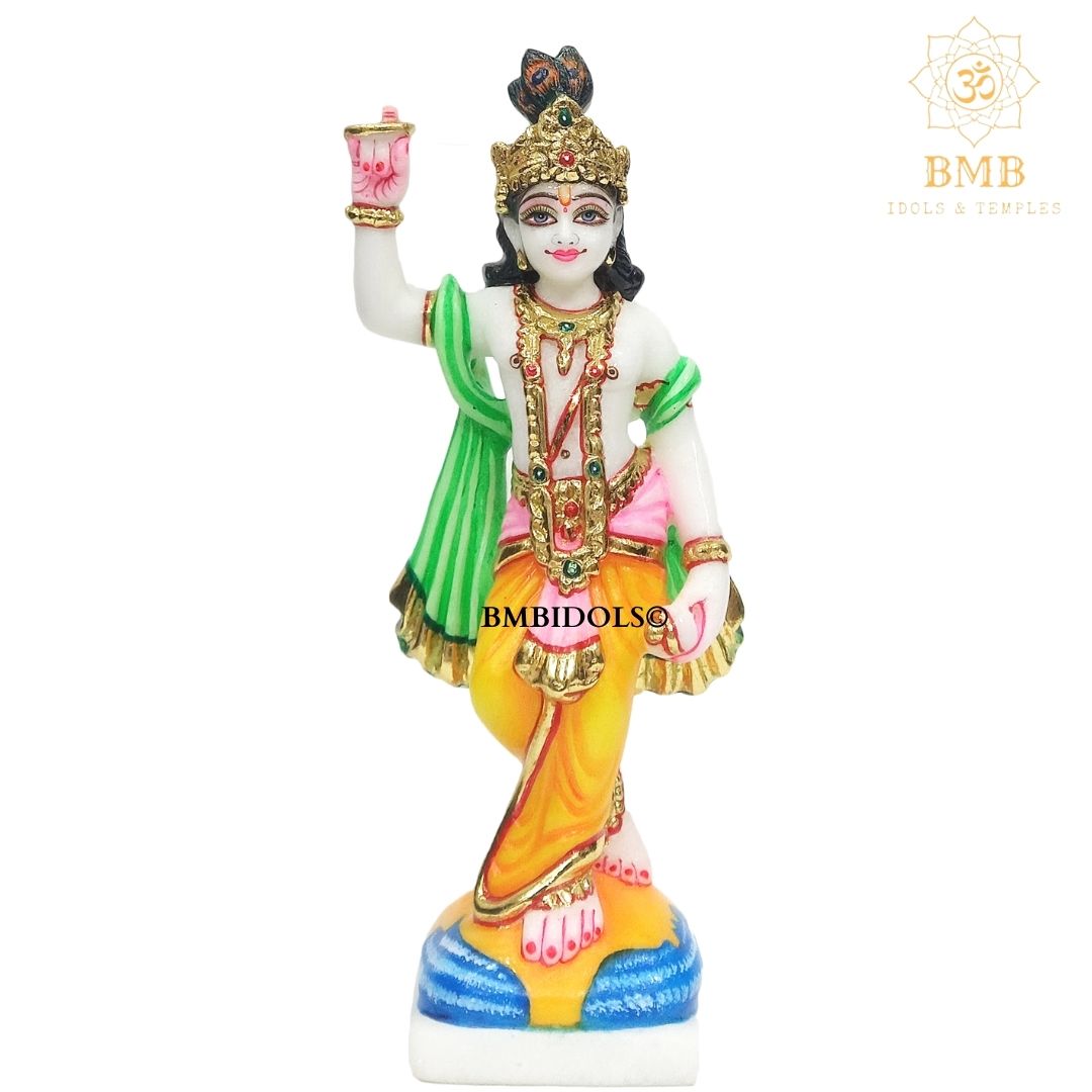Marble Chakradhari Krishna Statue in small size for Home and Temples ...