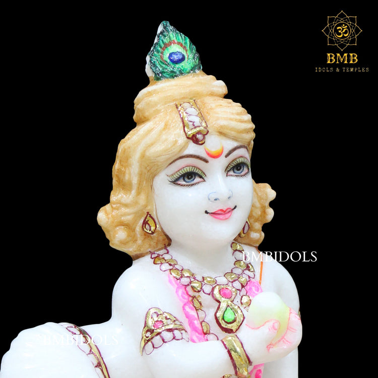 Marble Laddu Gopal Krishna Statue for Homes and Temples in 9inch – BMBIDOLS